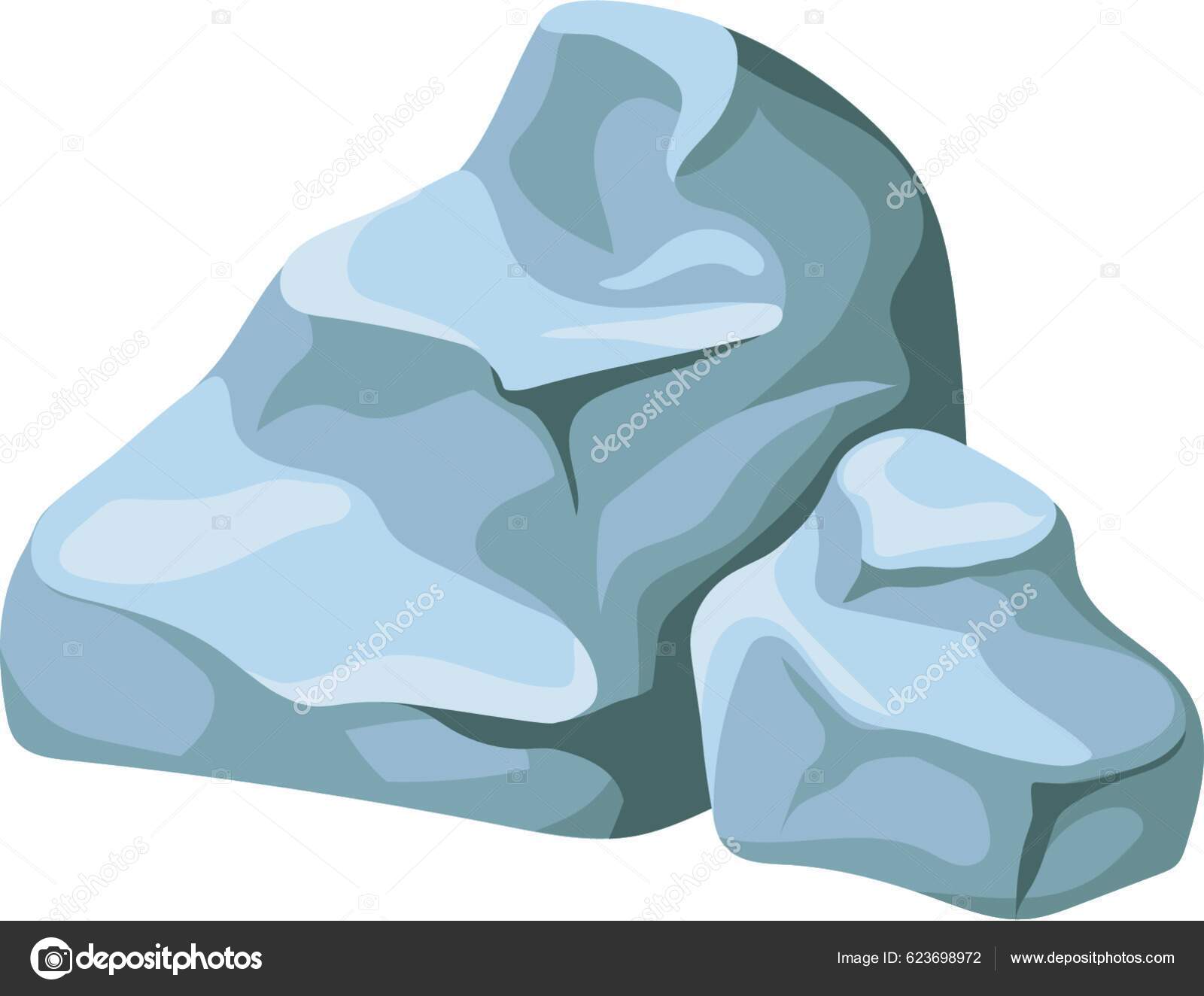 Stenar För Vägg Högen Sten Utomhus Kol Betong Symbol Tecknad ...