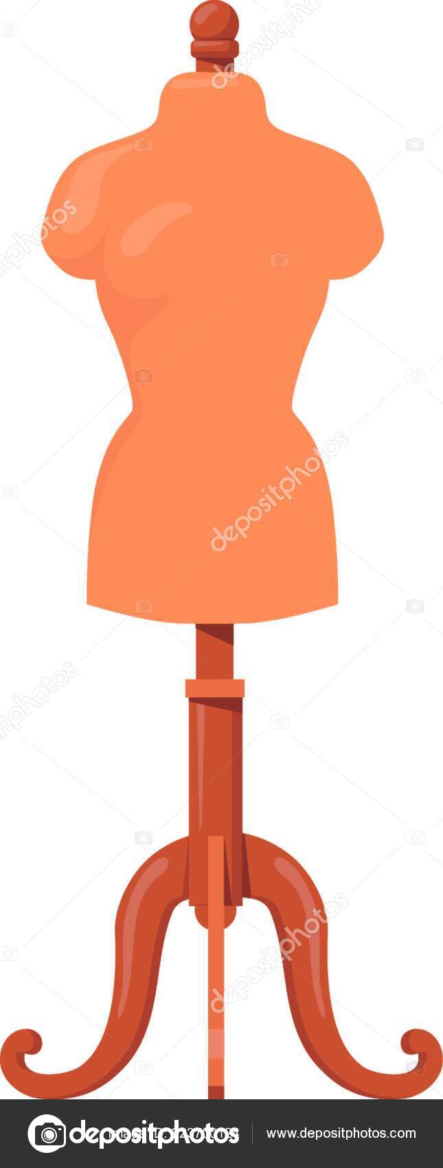 Sewing Mannequin Wooden Stand Tailor Symbol Stock Vector by ©YAY_Images ...