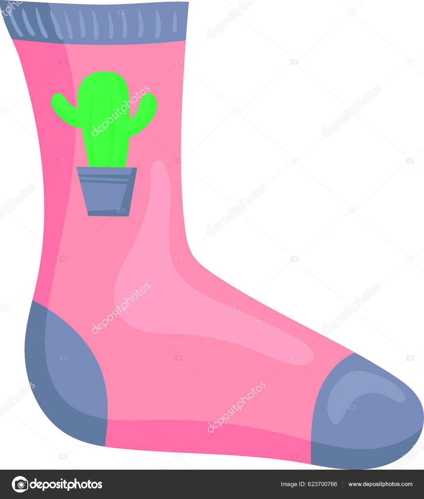 Cute Warm Sock Funny Picture Cartoon Icon Stock Vector by ©YAY_Images ...