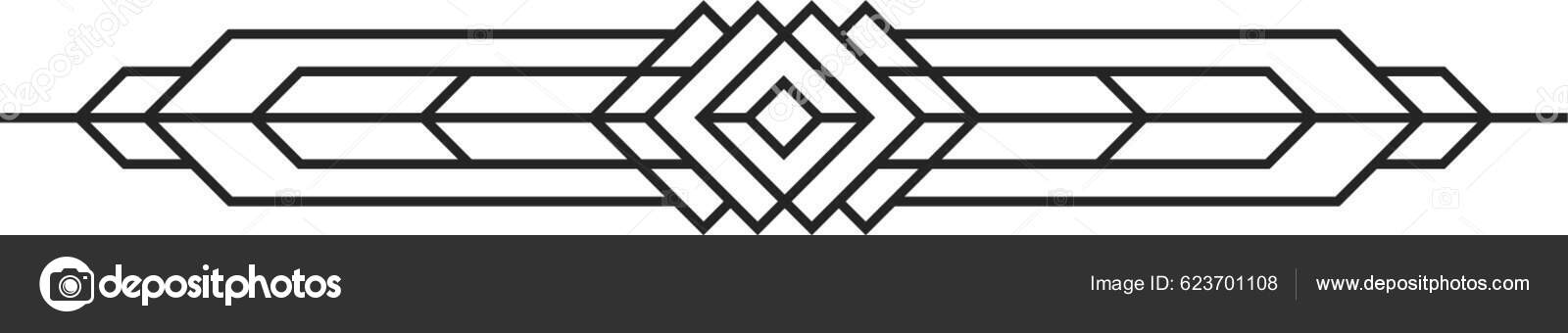 Ornament Geometric Header Filigree Logo Decor Picture Stock Vector by ...