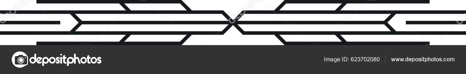 Tribal Text Divider Retro Horizontal Linear Page Design Separator Stock ...