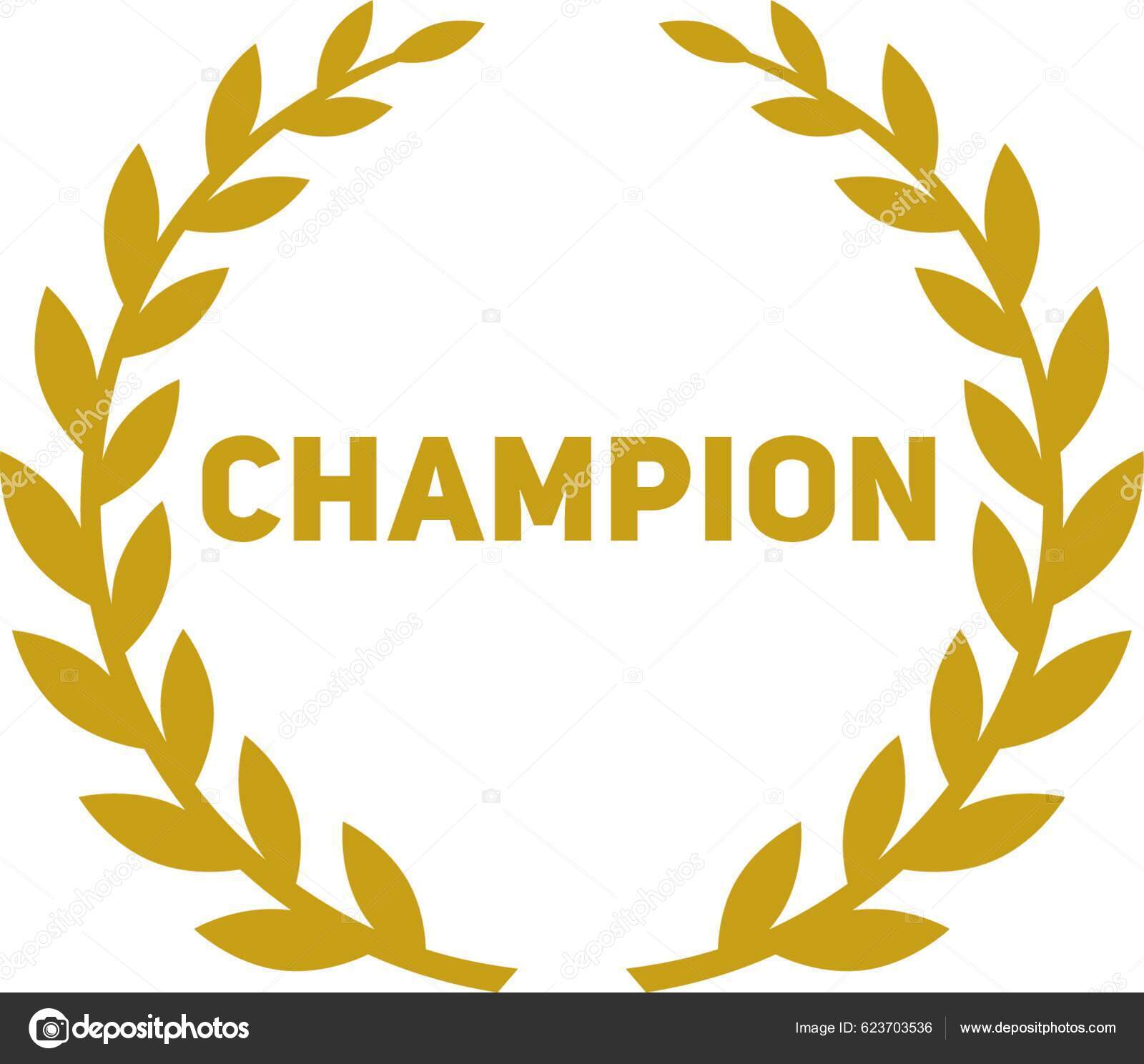 Champion Laurel Wreath Golden Emblem Ancient Greek Style Stock Vector ...