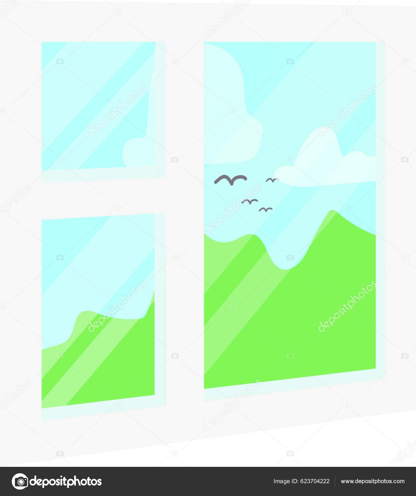Window Frame Nature Cartoon Interior View Stock Vector by ©YAY_Images ...