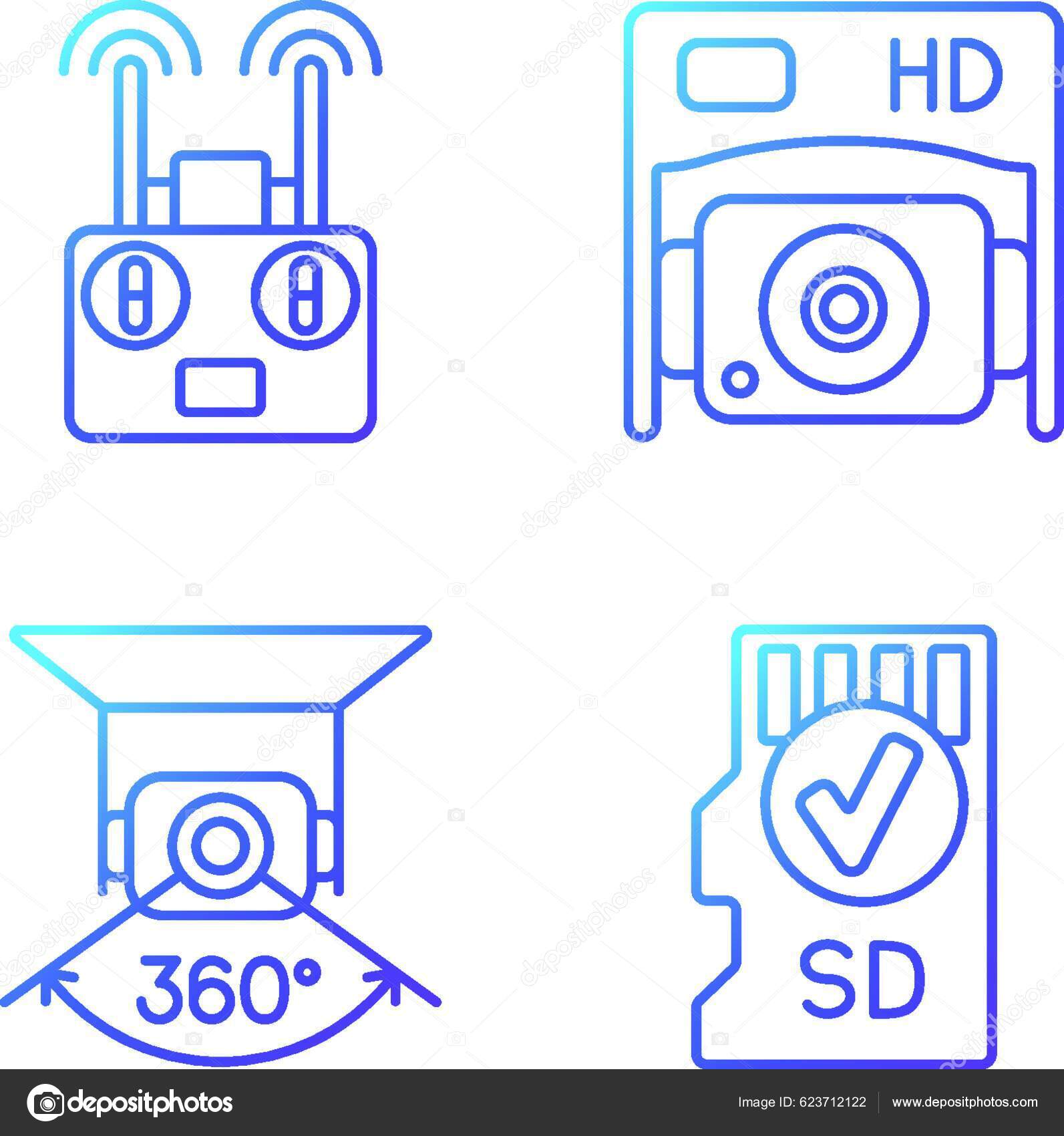 Effective Drone Use Gradient Linear Vector Manual Label Icons Set Stock Vector Image by ©YAY ...