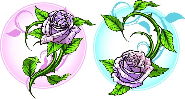 Graphic Detailed Cartoon Roses Stem Set Stock Vector by ©YAY_Images ...