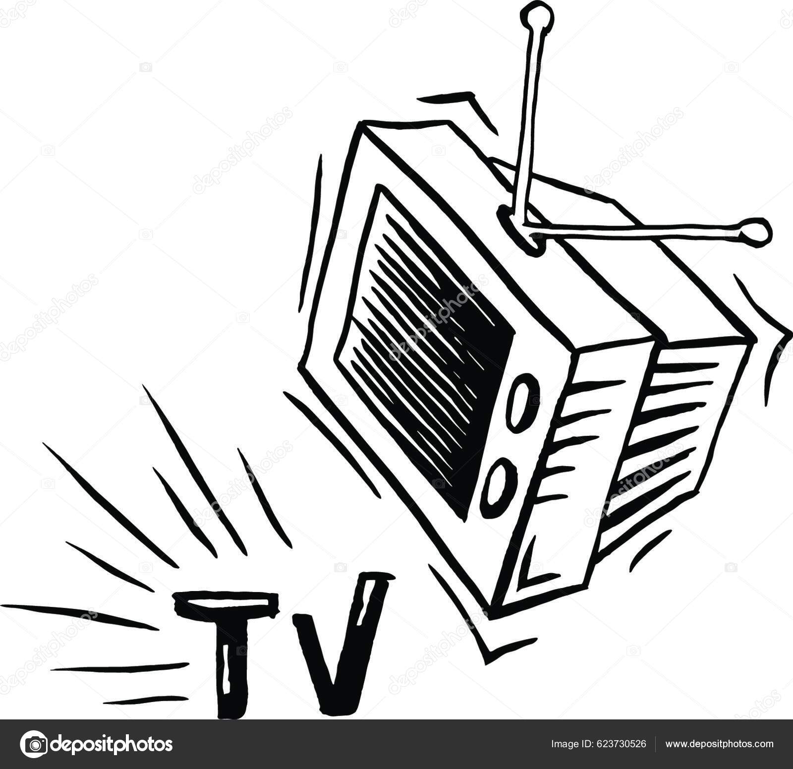 Television Cartoon Illustration Stock Vector by ©YAY_Images 623730526