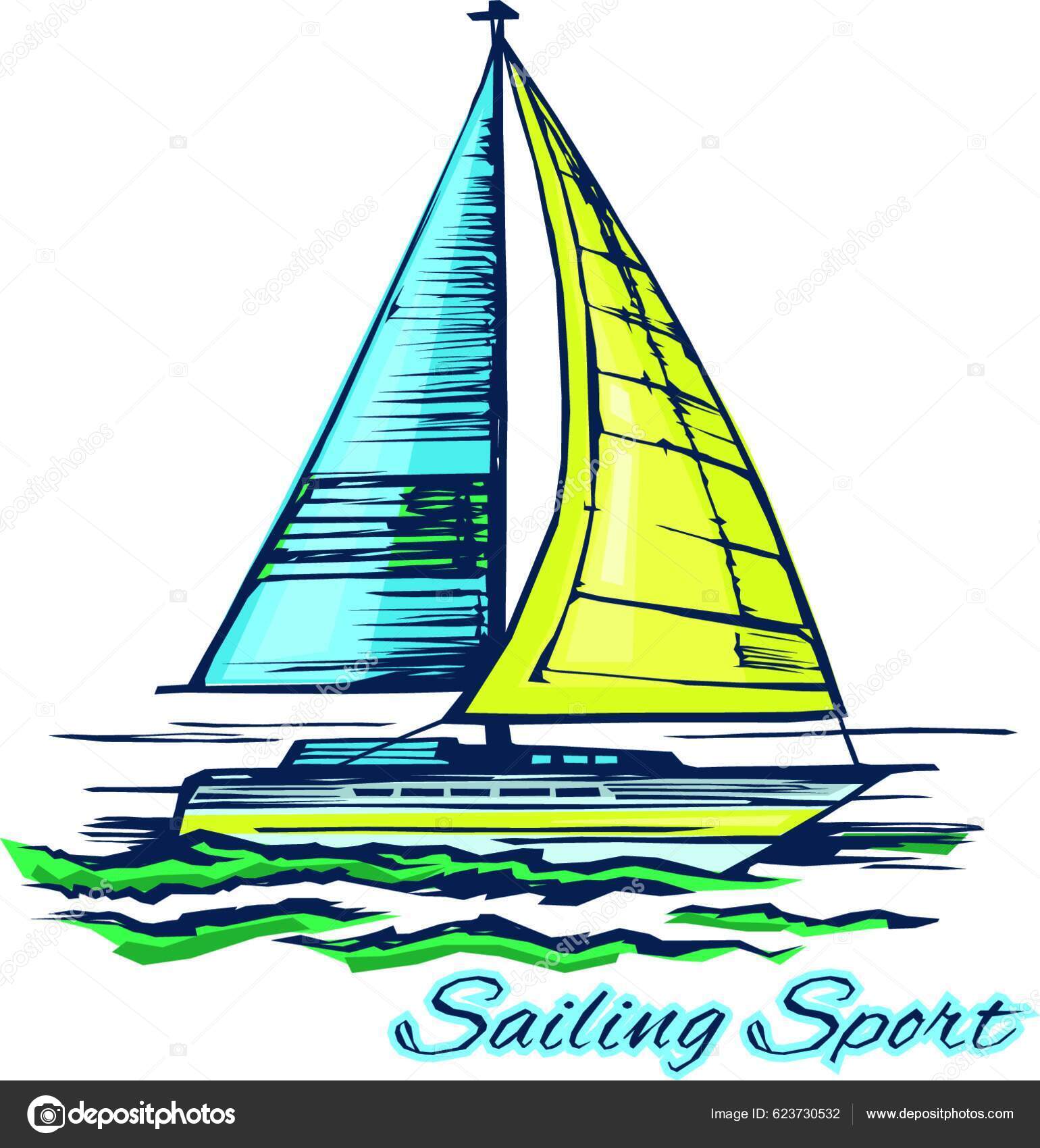 Yate Las Olas Vector de stock por ©YAY_Images 623730532