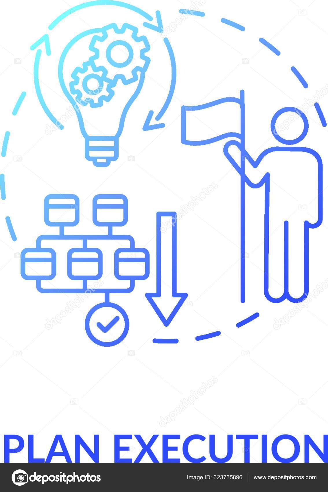 Ícone Conceito Execução Plano Vetor de ©YAY_Images 623735896