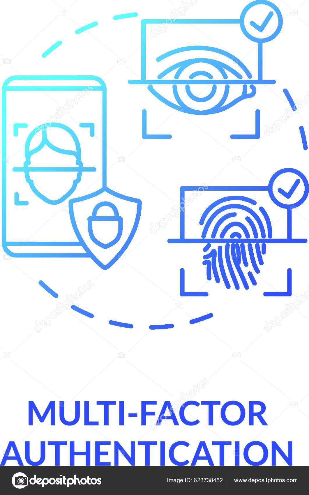 Multi Factor Authentication Concept Icon Stock Vector by ©YAY_Images ...