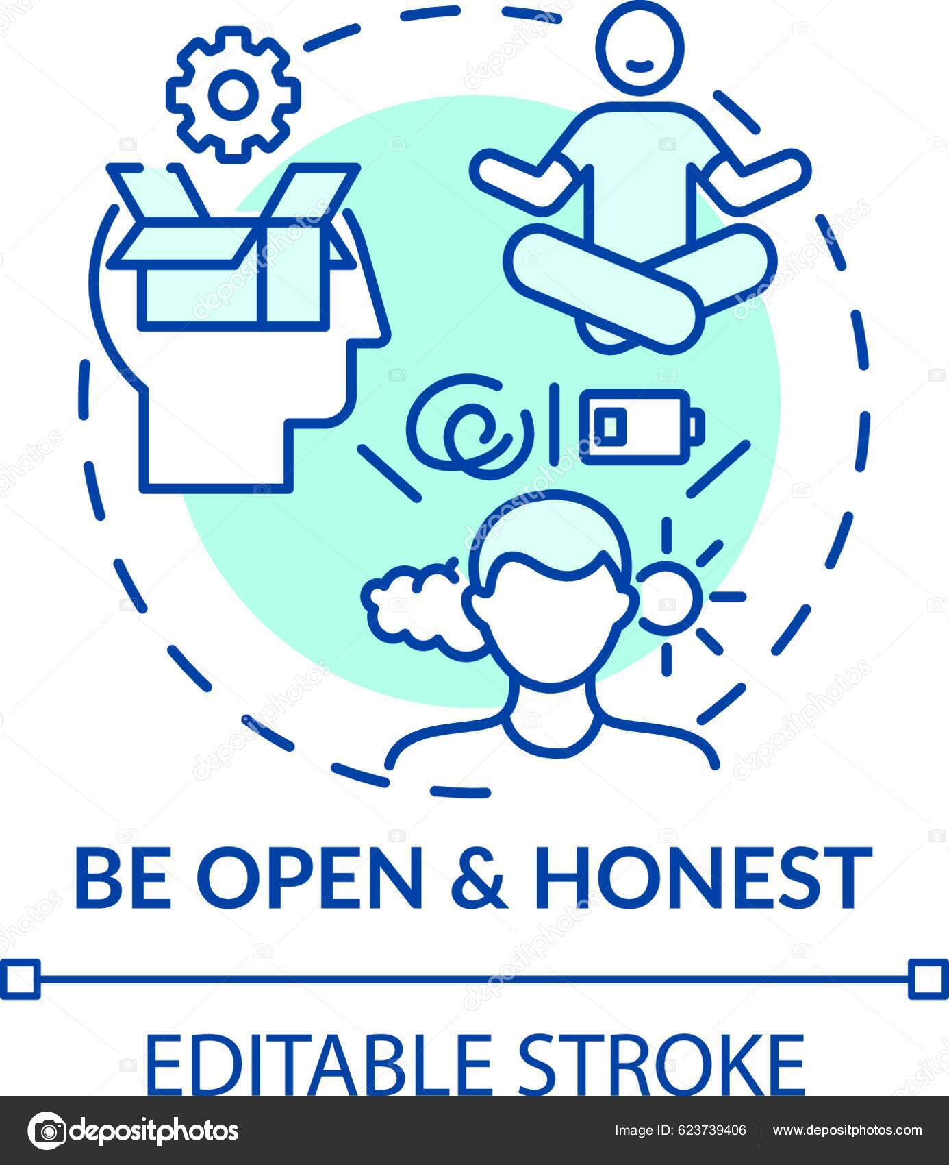 Open Honest Concept Icon Stock Vector by ©YAY_Images 623739406