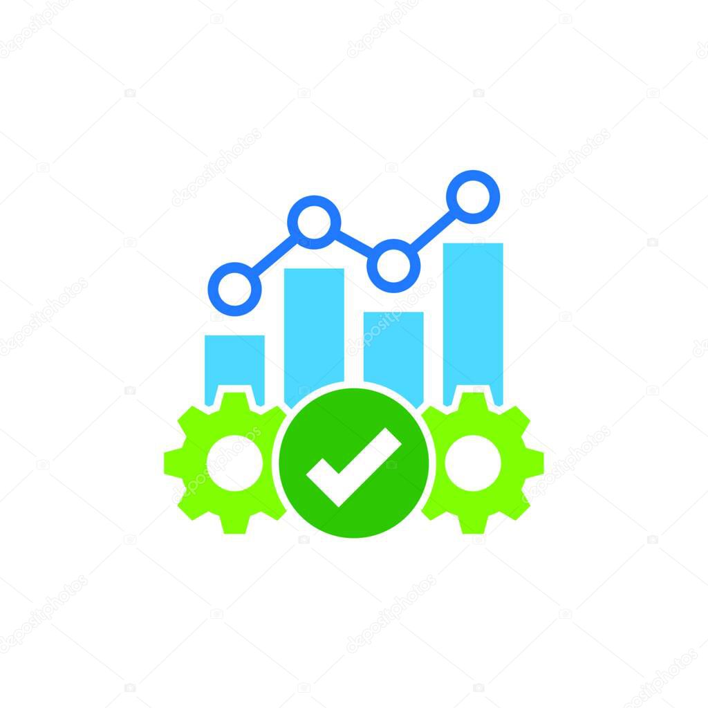 "Eficiencia operativa en estilo plano. Ilustración de vectores de ...