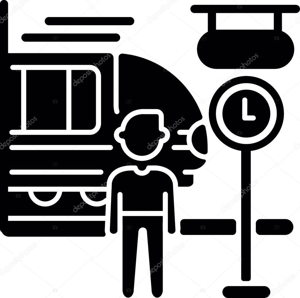 "Tren de cercanías icono glifo negro" 2023