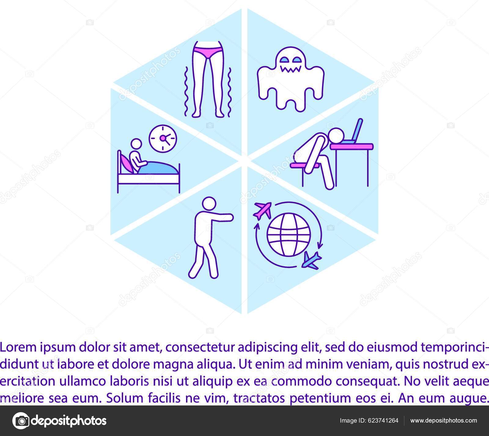 Sleep Problems Concept Icon Text Stock Vector by ©YAY_Images 623741264