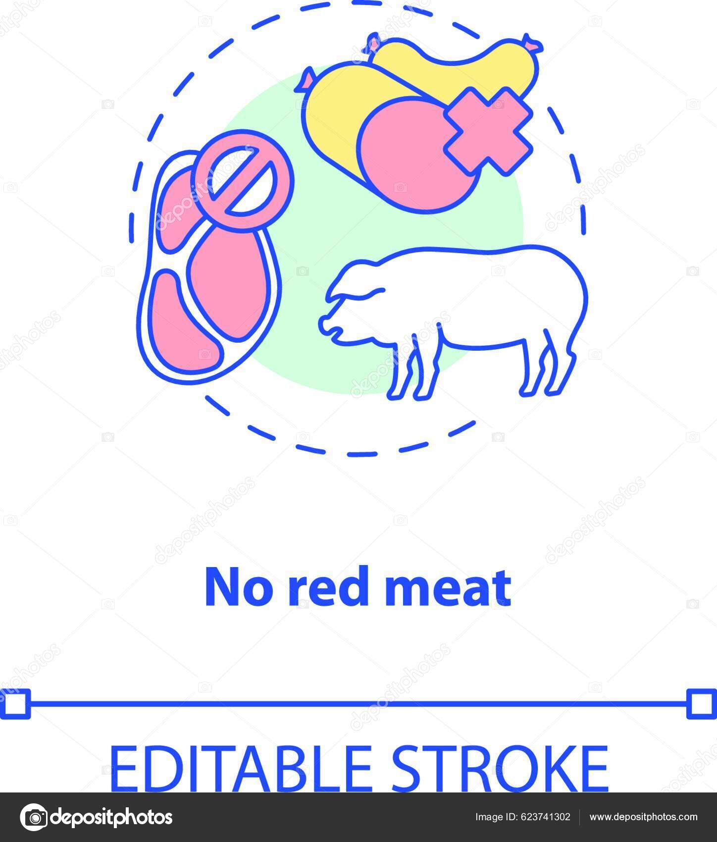 Red Meat Concept Icon Stock Vector by ©YAY_Images 623741302