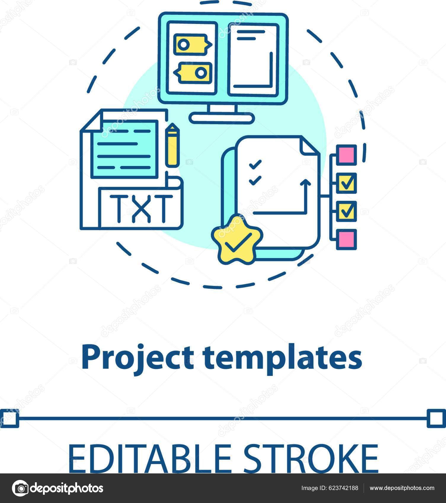 Project Templates Concept Icon Stock Vector Image by ©YAY_Images #623742188
