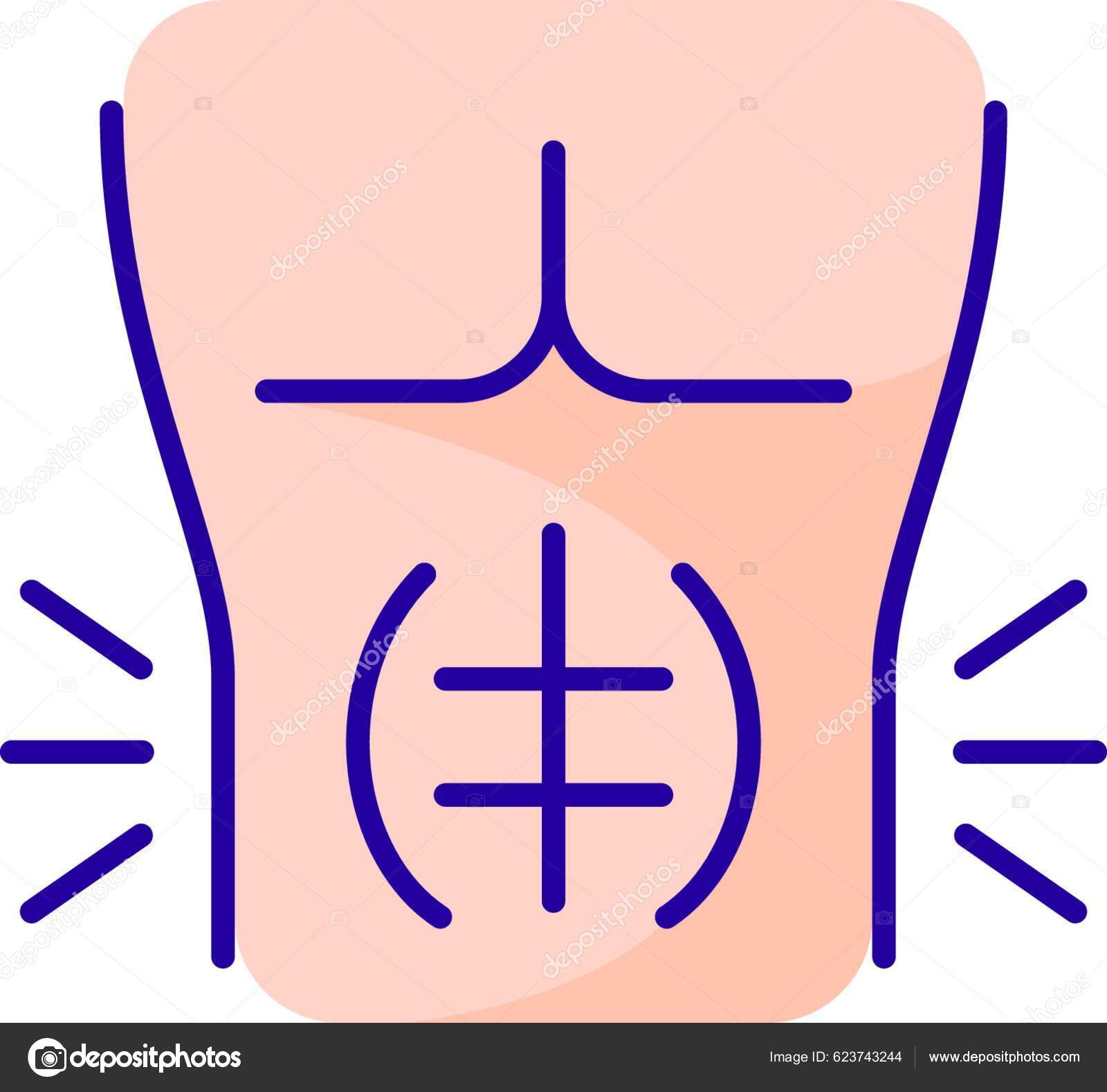 Abdominal Muscle Strain Rgb Color Icon Stock Vector by ©YAY_Images ...