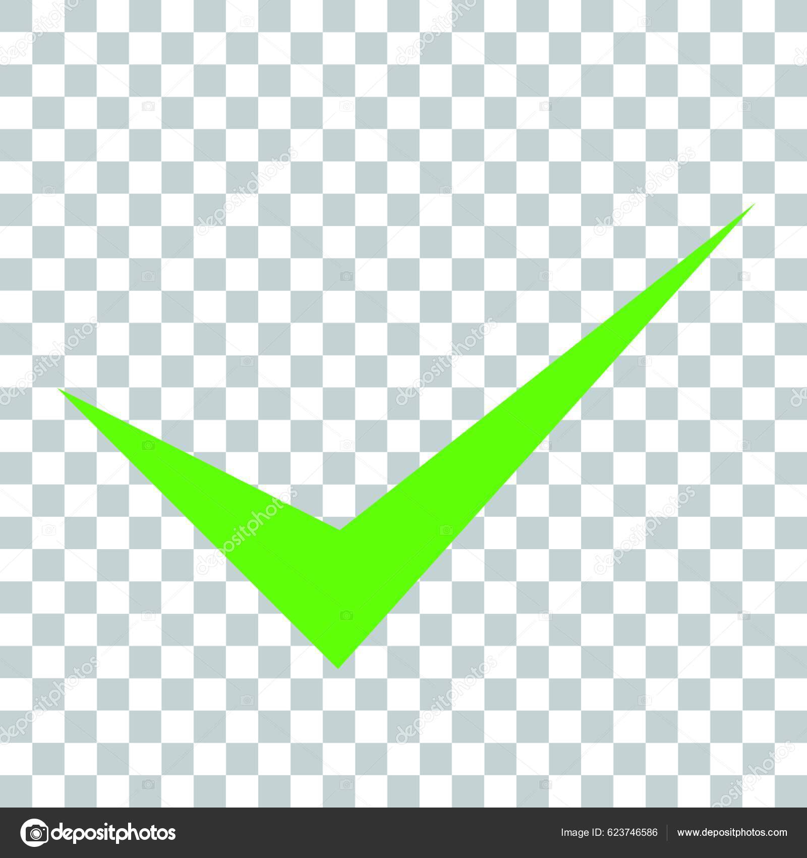 Ícone Marca Verificação Verde Fundo Transparente vetor(es) de stock de ...