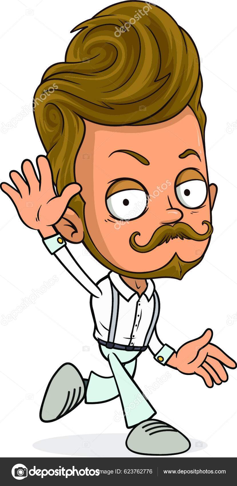 Dibujos Animados Divertido Chico Personaje Listo Para Animación Vector ...