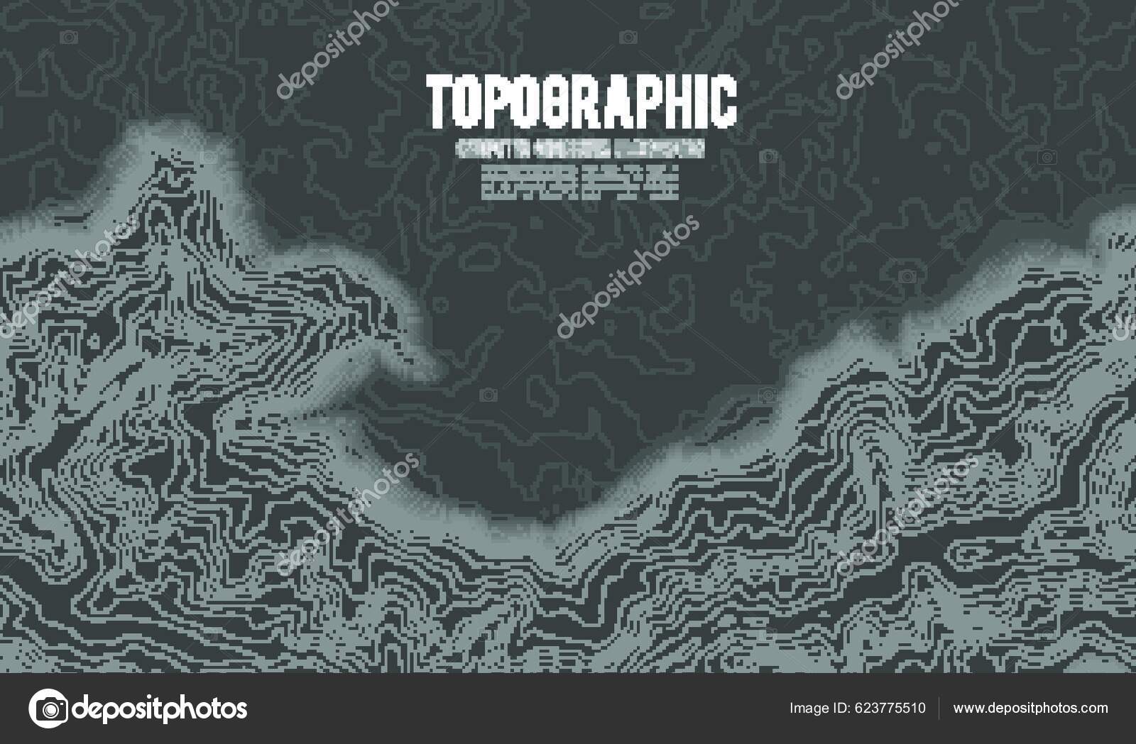 Grey Contours Vector Topography Geographic Mountain Topography Vector ...