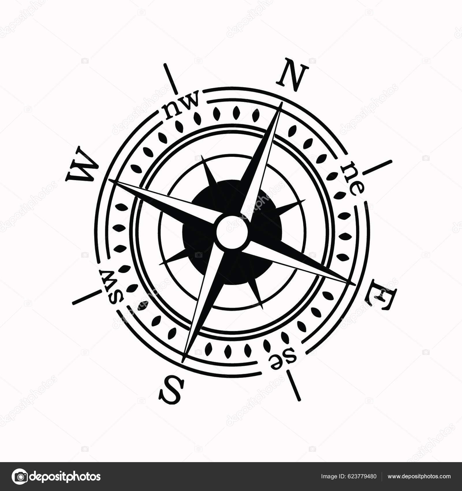Magnetic Compass Clip Art