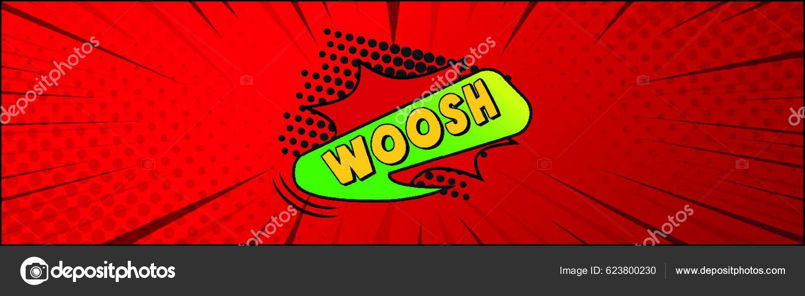 Comic Lettering Woosh White Background Vector Stock Vector by ©YAY ...