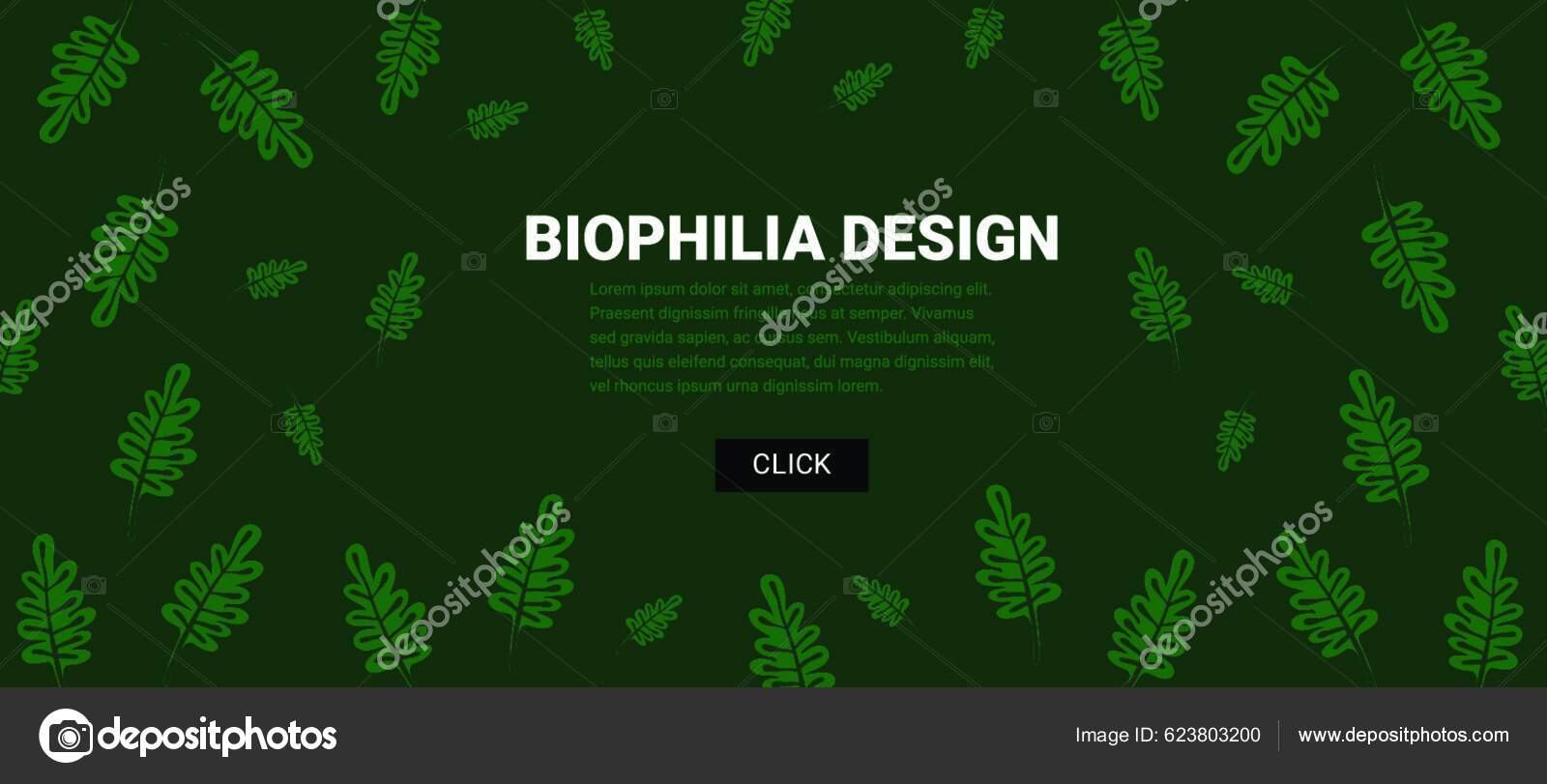 Green Background Moss Biophilic Design Banner Web Biophilia Concept ...