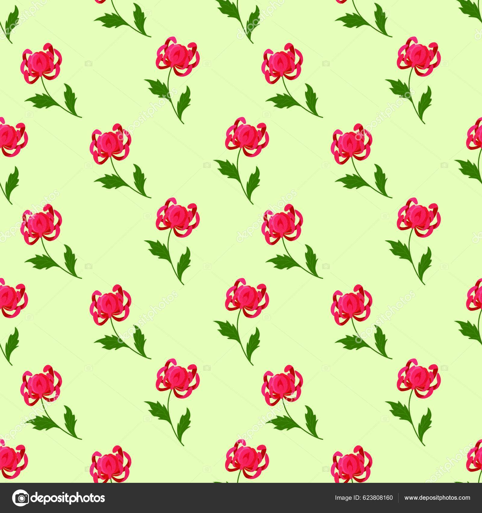 Seamless Flora Cartoon Pattern Stock Vector by ©YAY_Images 623808160