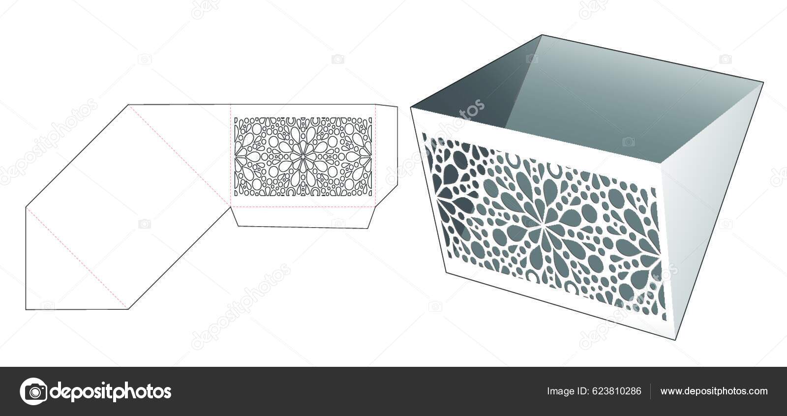 Stenciled Triangle Bowl Die Cut Template Mockup Stock Vector by ©YAY ...