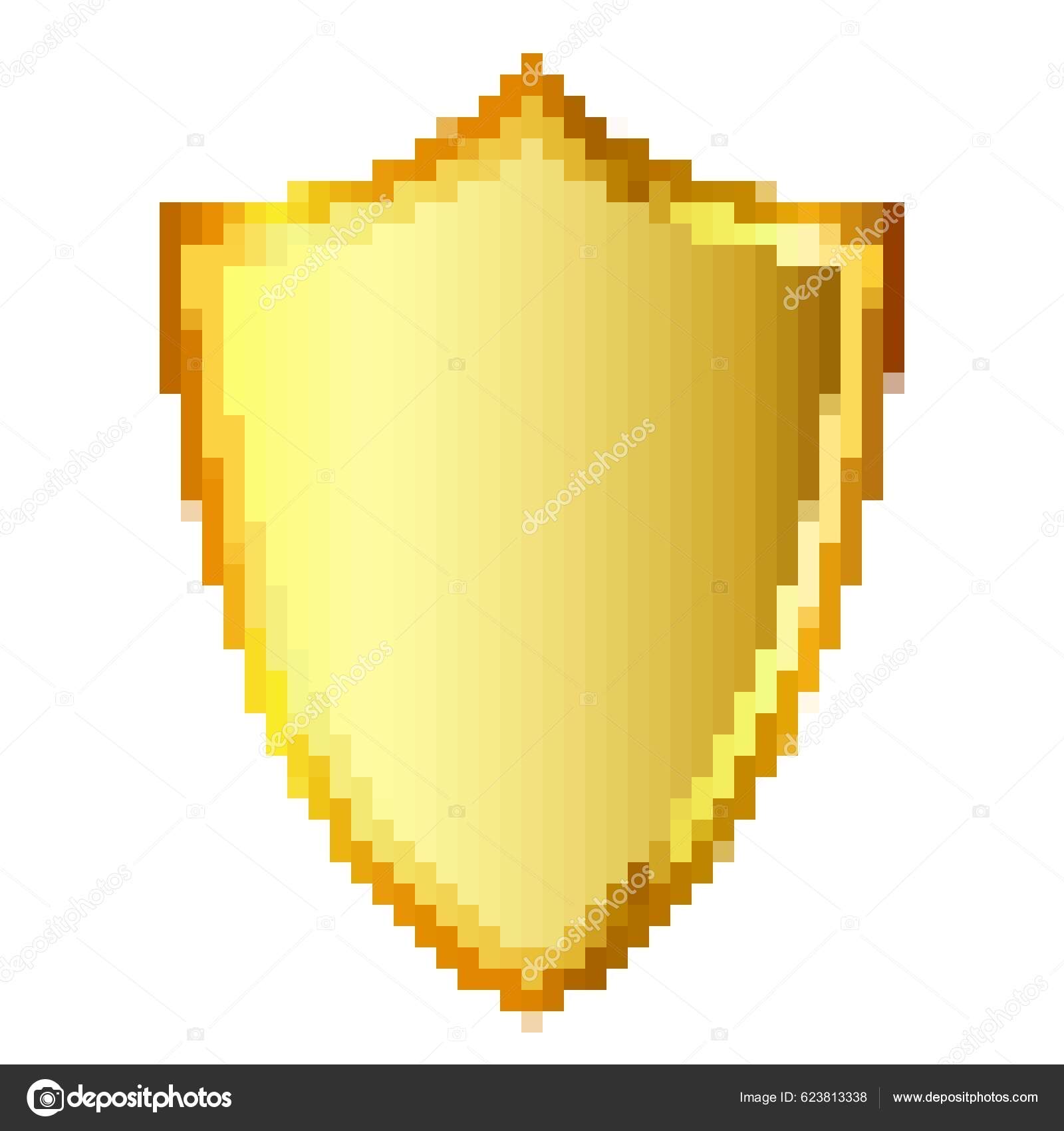 Pixel Kunst Design Skjold Vektorillustration Stock-vektor af ©YAY ...