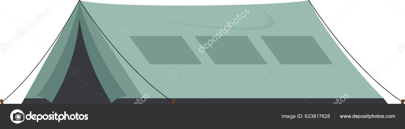 Large Dark Green Tent Isolated Vector Illustration Stock Vector by ©YAY ...