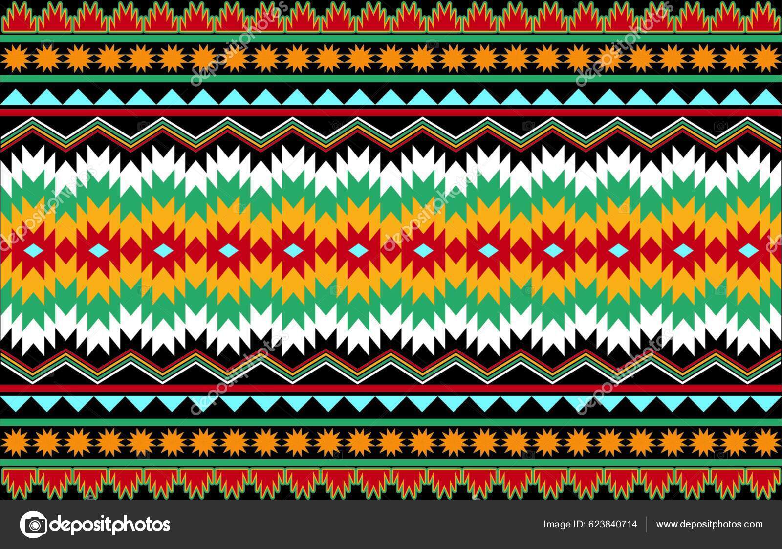Ethnic Geometric Pattern Design Background Wallpaper Stock Vector by ...