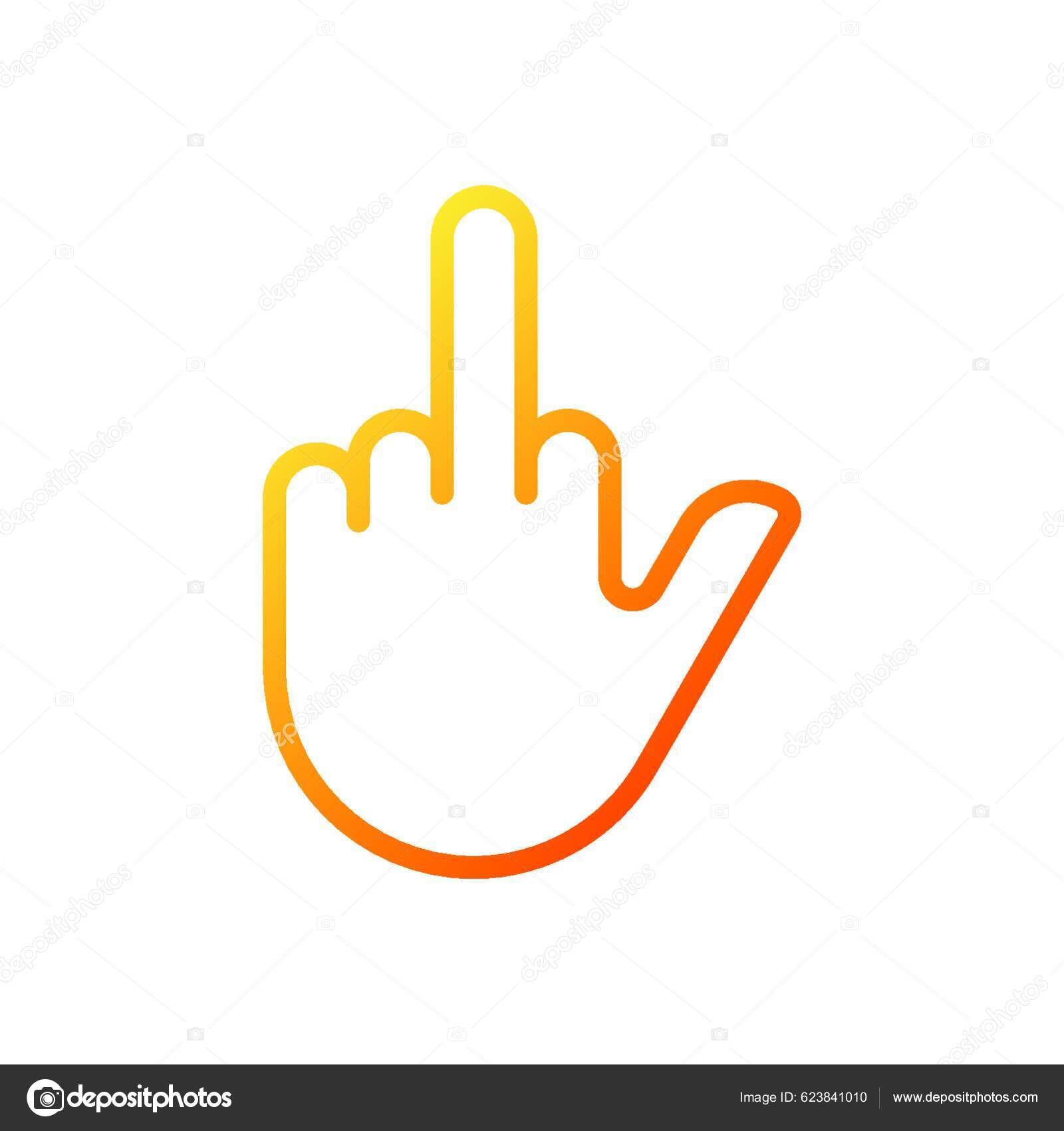 Middle Finger Pixel Perfect Gradient Linear Vector Icon Stock Vector Image By ©yayimages 623841010