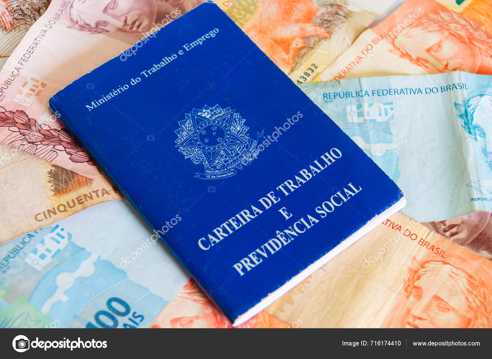 Sao Paulo Brazil April 2024 Brazilian Work Card Registered Work — Stock ...