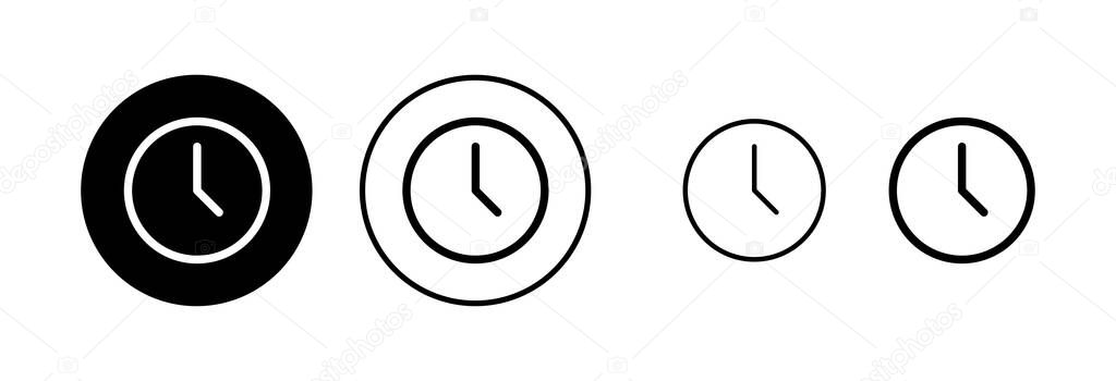 Icono del reloj ilustración vector. Signo de tiempo y símbolo. icono de ...