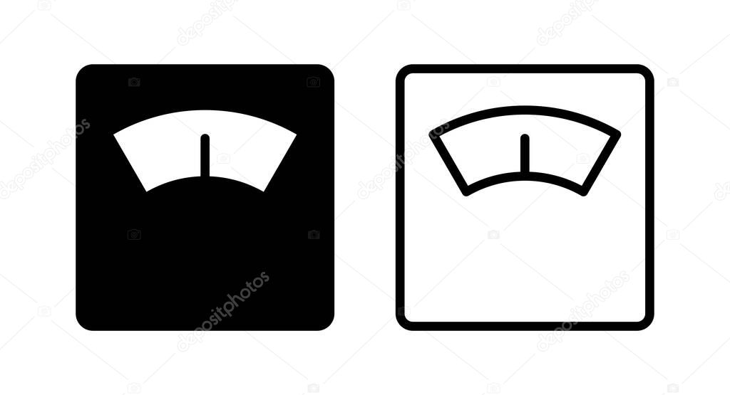 Escalas icono vector ilustración. Peso escala signo y símbolo 2023