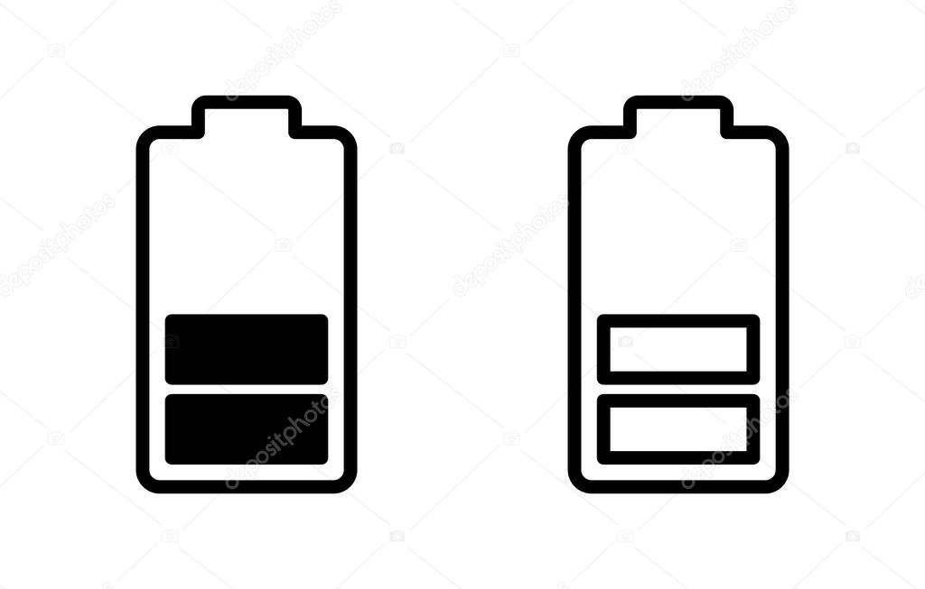 Icono de la bater a ilustraci n vector. signo de carga de la bater a y s mbolo. nivel de carga ...