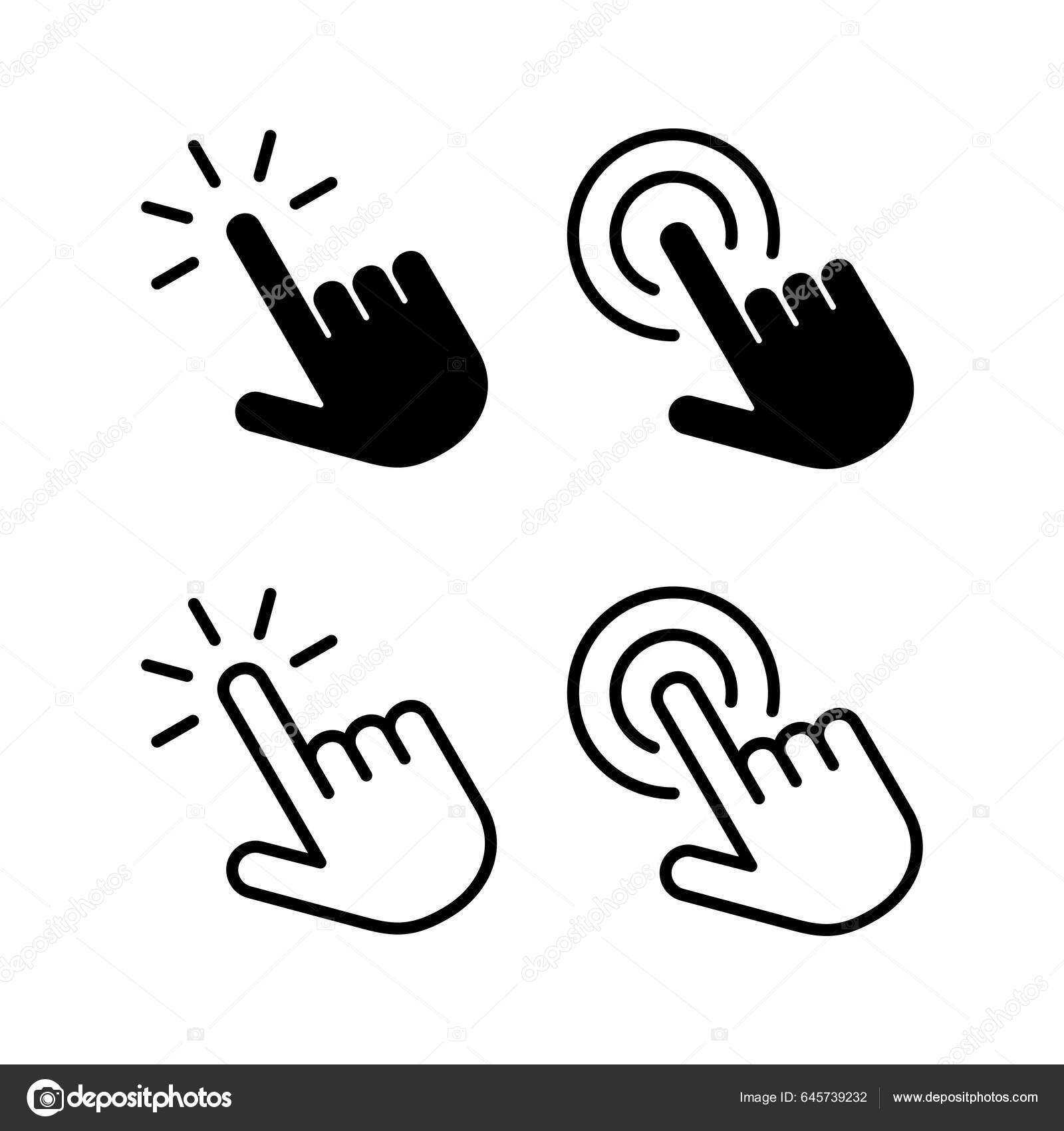 Hand Click Icon Vector Illustration Pointer Sign Symbol Hand Cursor Stock Vector by ©OLIVEIA ...