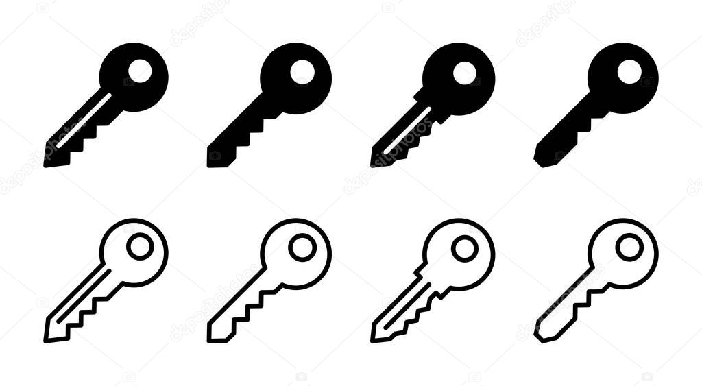 Icono Clave Conjunto Ilustración Signo Símbolo Clave Vector de stock ...