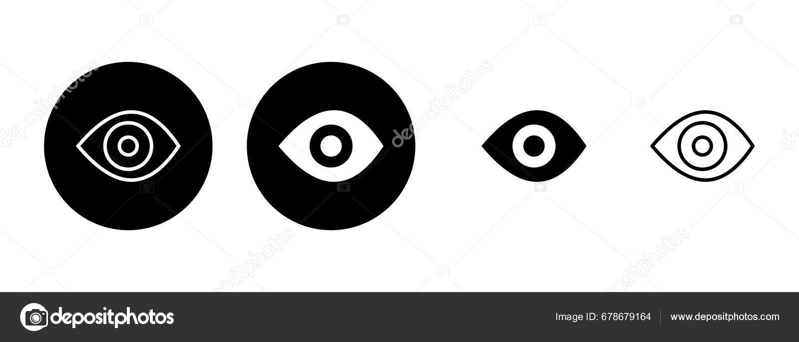 Icono Del Ojo Conjunto Ilustración Signo Símbolo Ocular Icono Mirada ...