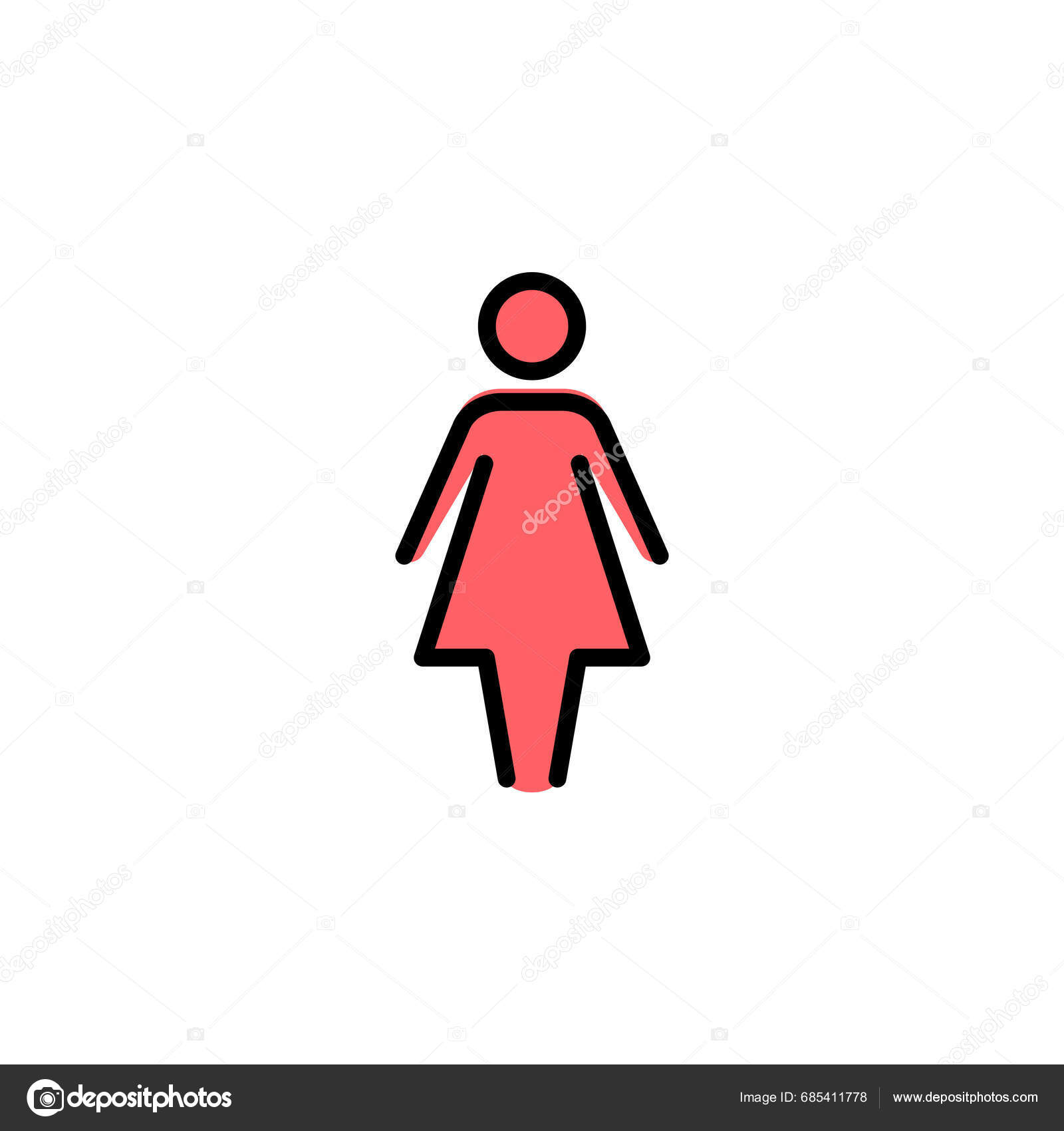 Female Icon Set Illustration Woman Sign Symbol Stock Vector by ©OLIVEIA ...