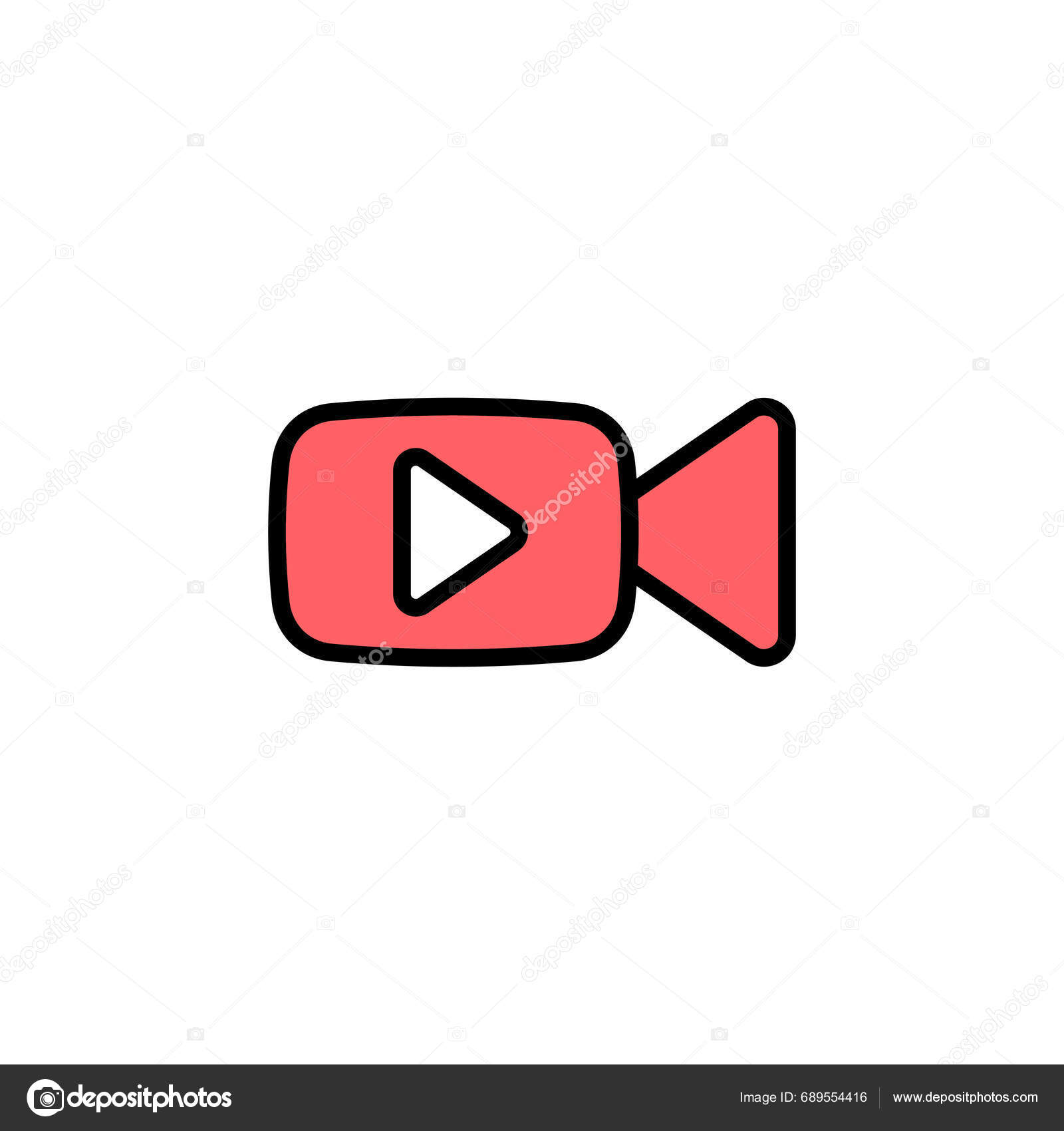 Video Icon Set Illustration Video Camera Sign Symbol Movie Sign Stock ...