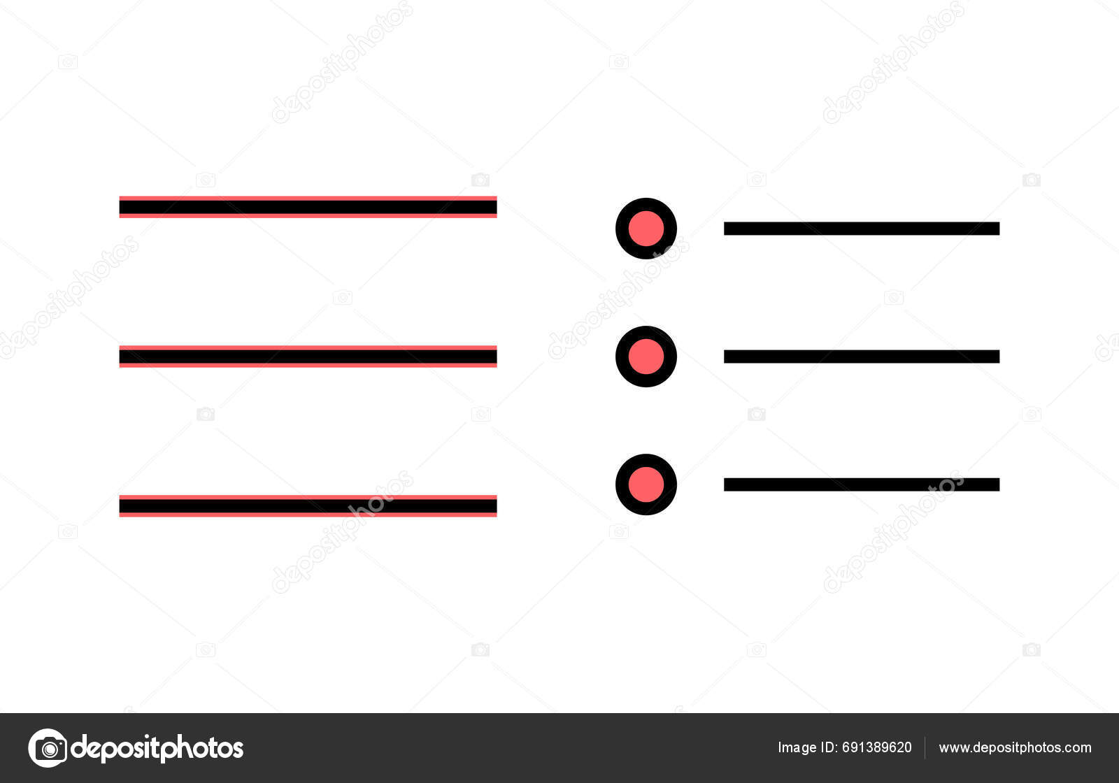 Menu Icon Set Illustration Web Menu Sign Symbol Hamburger Menu Stock ...