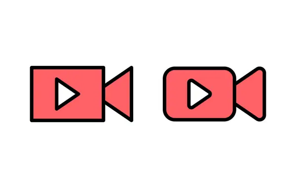 Video Icon Set Illustration Video Camera Sign Symbol Movie Sign Stock ...
