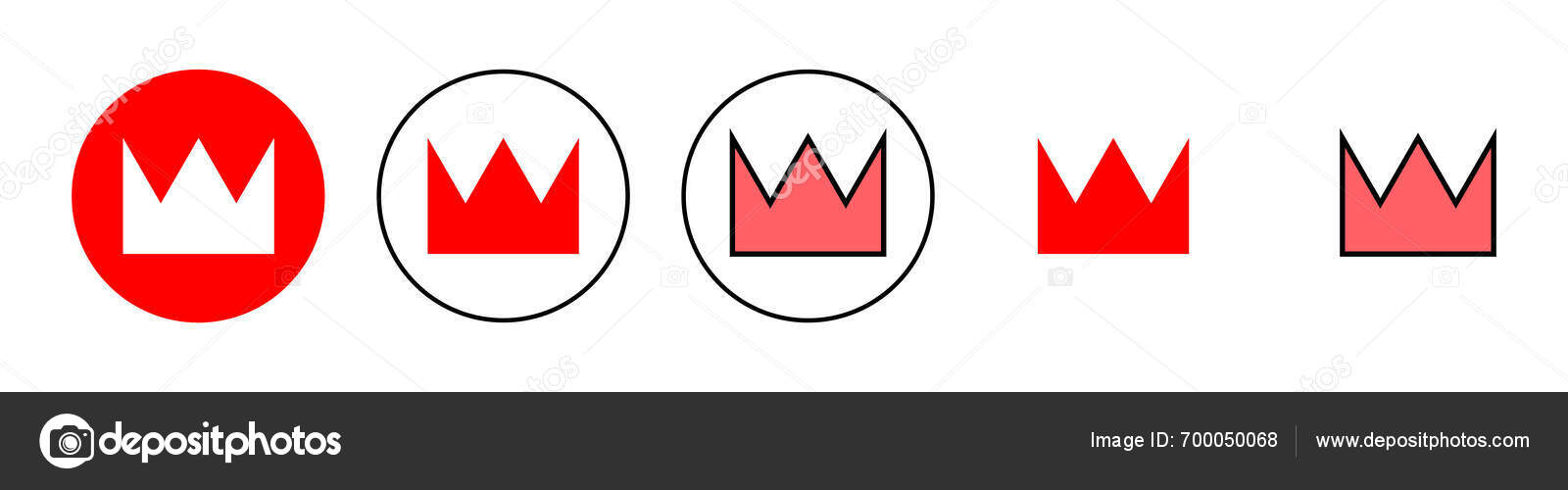 Crown Icon Set Illustration Crown Sign Symbol Stock Vector by ©OLIVEIA ...