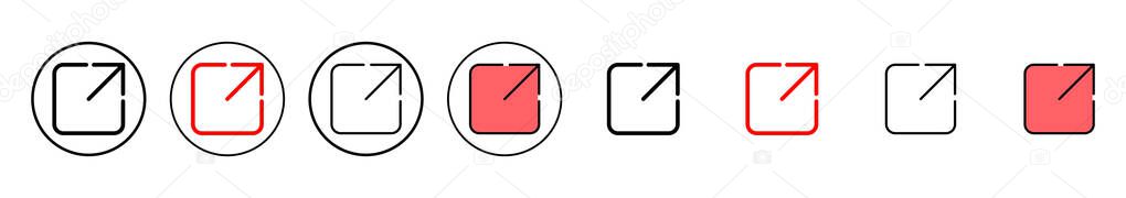 Icono de enlace externo ilustraci n vectorial. signo de enlace y s mbolo. s mbolo de hiperv ...