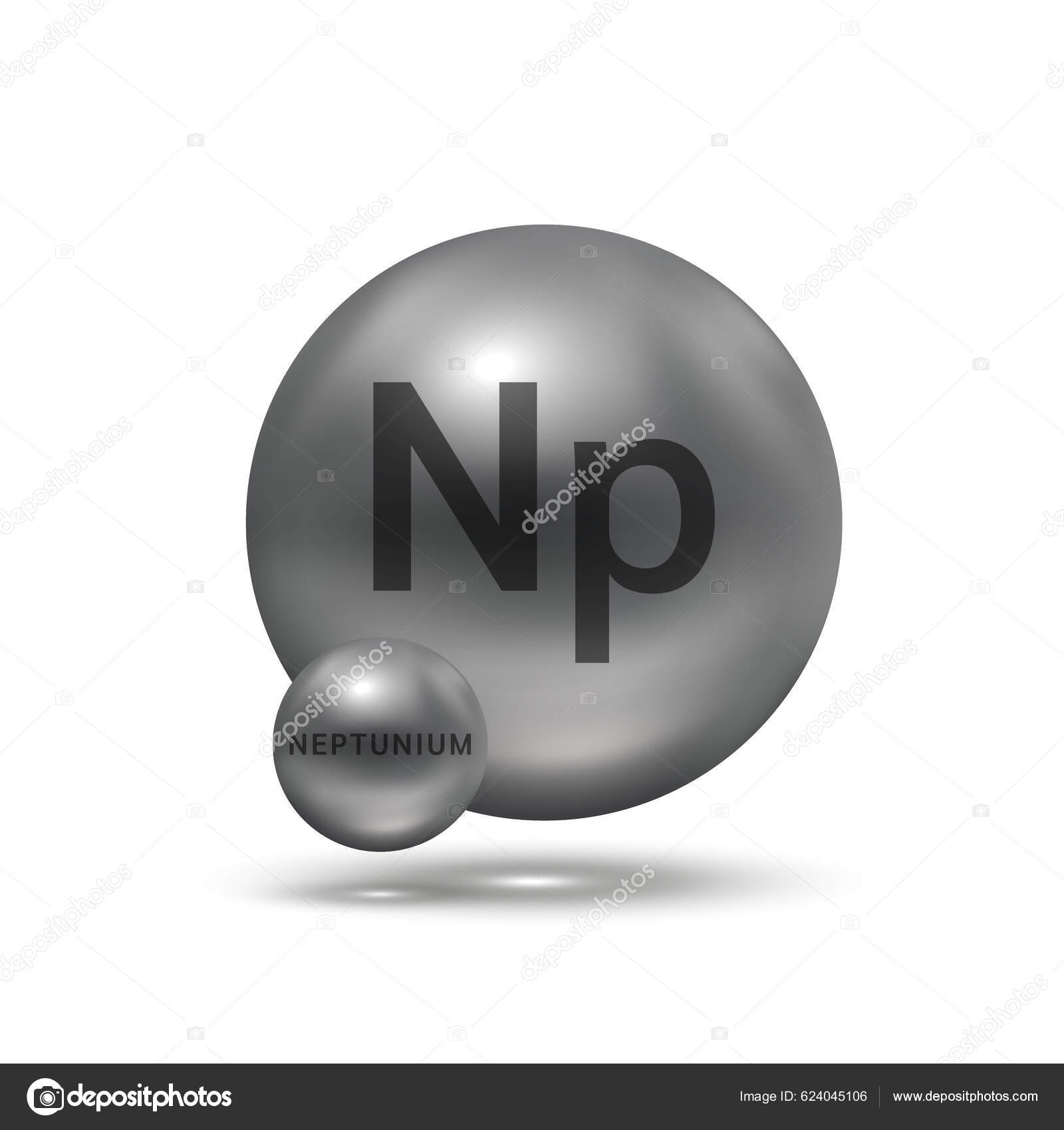 Neptunium Molecule Models Black Ecology Biochemistry Concept Isolated ...