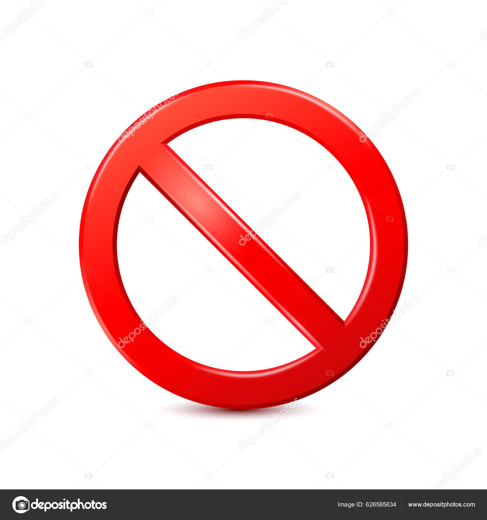 Forbud Tegn Rød Isoleret Hvid Baggrund Forbud Symbol Skabelon Ikon ...