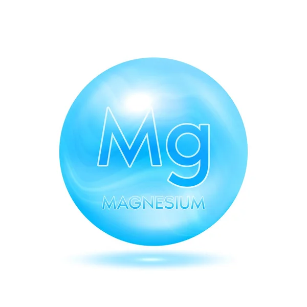 Cápsula de minerales de magnesio azul. Complejo de minerales Icono 3D ...