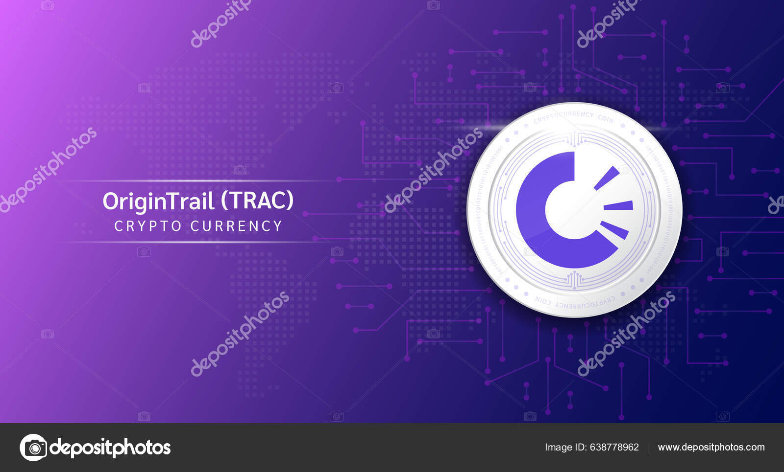 Origintrail Coin Cryptocurrency Token Symbol Crypto Currency Stock ...