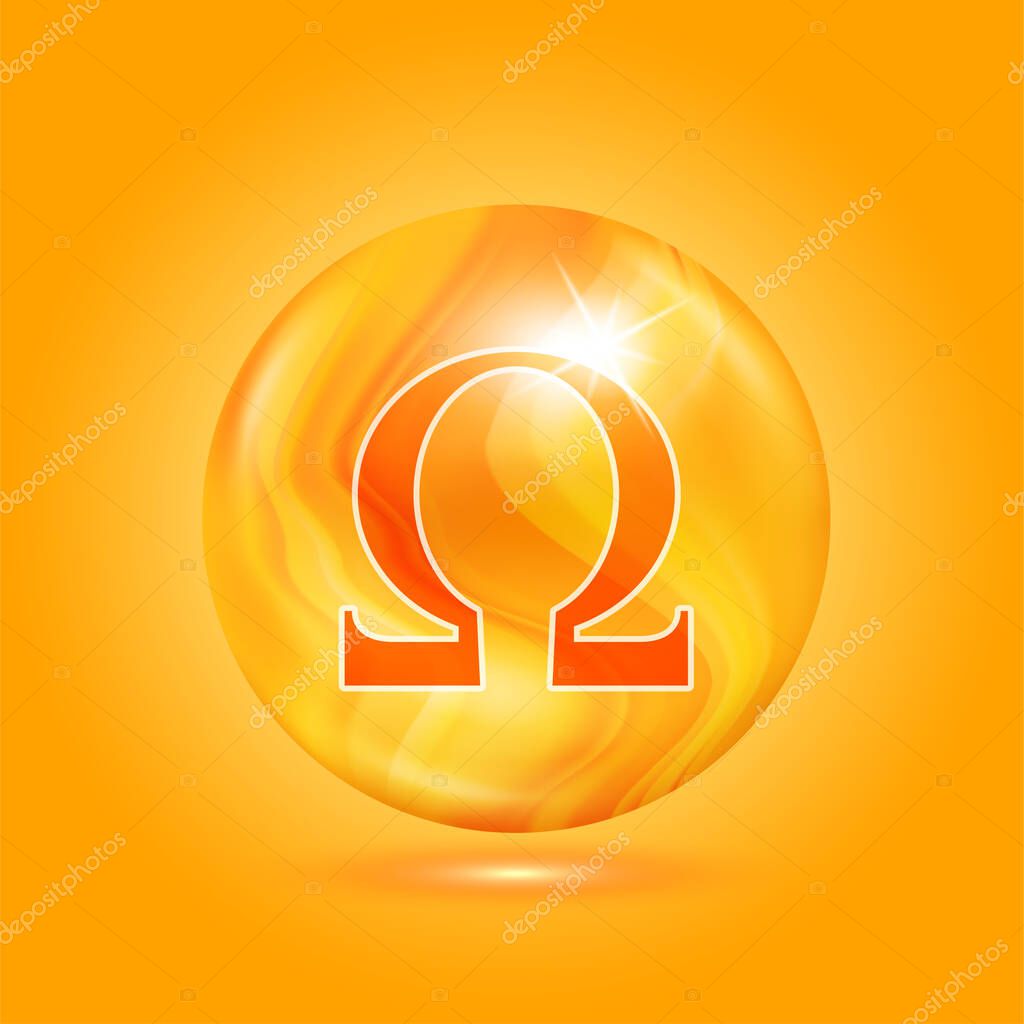 Aceite de pescado Omega 3. Las vitaminas esenciales cápsula de ácido ...